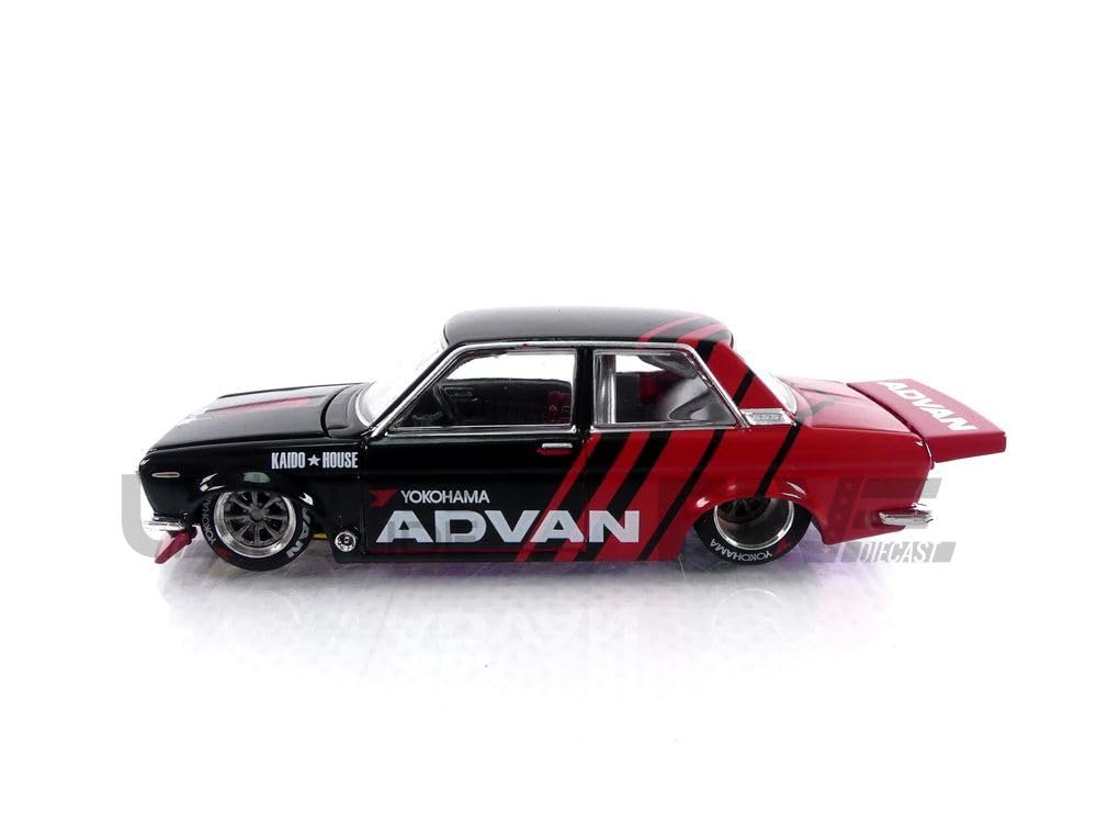 Datsun 510 Pro Street Advan Yokohama (by Jun Imai) Kaido House 1/64 Diecast Model Car True Scale Miniatures KHMG032