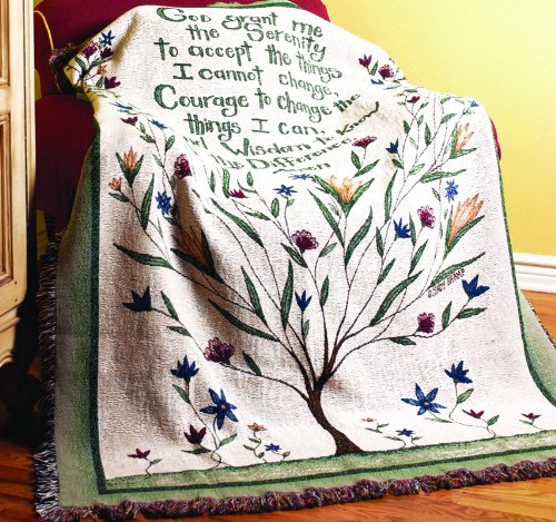 Manual Inspirational Collection 50 x 60-Inch Tapestry Throw, Serenity Prayer,