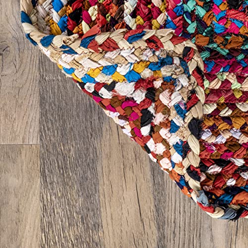 NuLOOM Tammara Bohemian Hand Braided Area Rug, 3' x 5' Oval, Multi