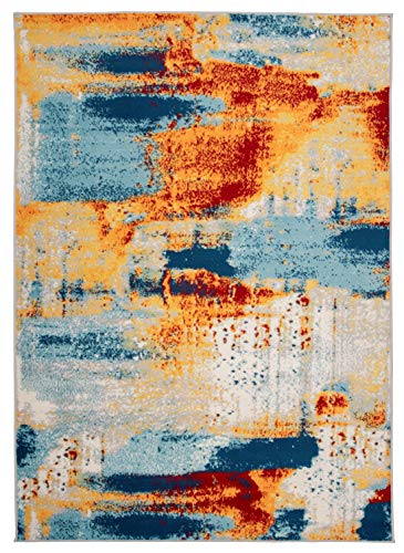 Rugshop Sky Collection Novel Abstract Area Rug 5' x 7' Multi