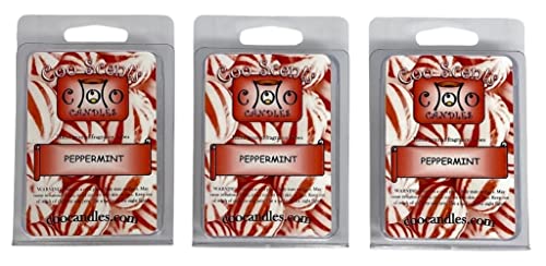 3 Pack Soy Blend Wickless Candles Wax Melts β Peppermint