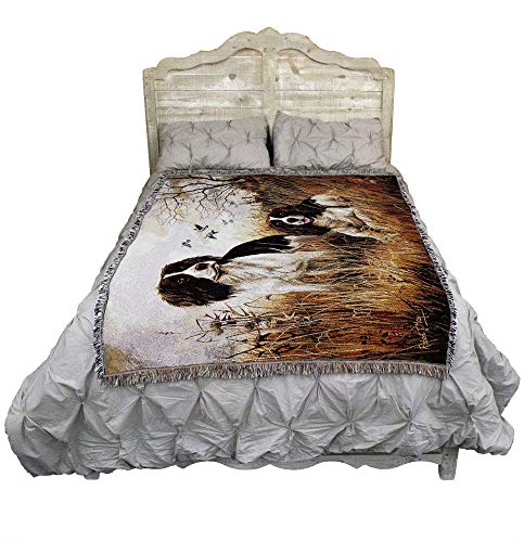 Pure Country Weavers English Springer Spaniel Blanket by Robert May - Gift for Dog Lovers - Tapestry Throw Woven from Cotton - Made in The USA (72x54)