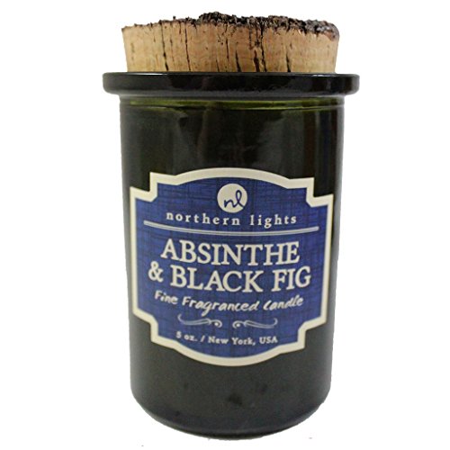 Northern Lights Candles Absinthe & Black Fig Fragranced Candle, 5 oz, Olive