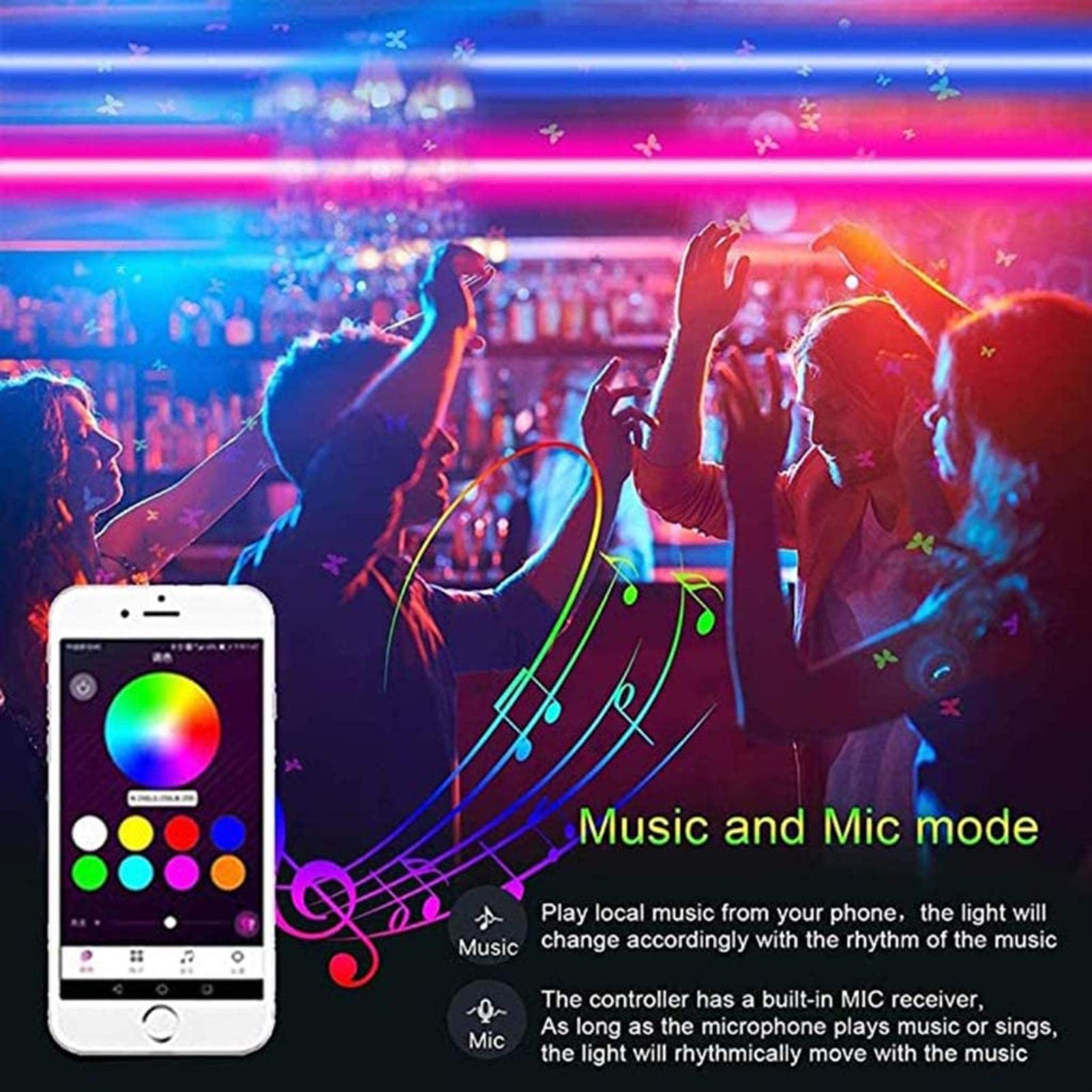 DIY LED Hexagon Wall Lamp Smart Light Panels RGB Cool Lights APP Control Sync Music for Office Game Room Bedroom Living Room (6 Pack)