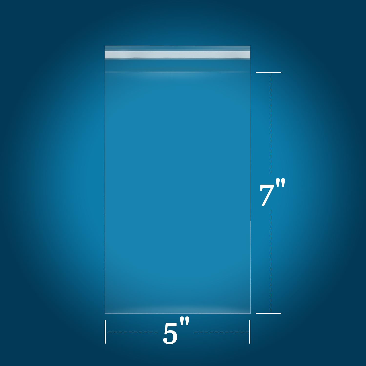 iMailer 500 Count - 5" x 7" Self Seal Clear Cello Cellophane Resealable Plastic Poly Bags for A2 A4 A6 Cards & Envelopes, Bakery, Cookies, Candies