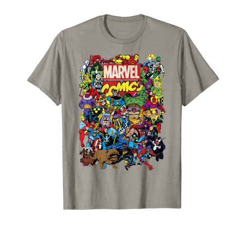 Marvel Comics Heroes Group Shot T-Shirt
