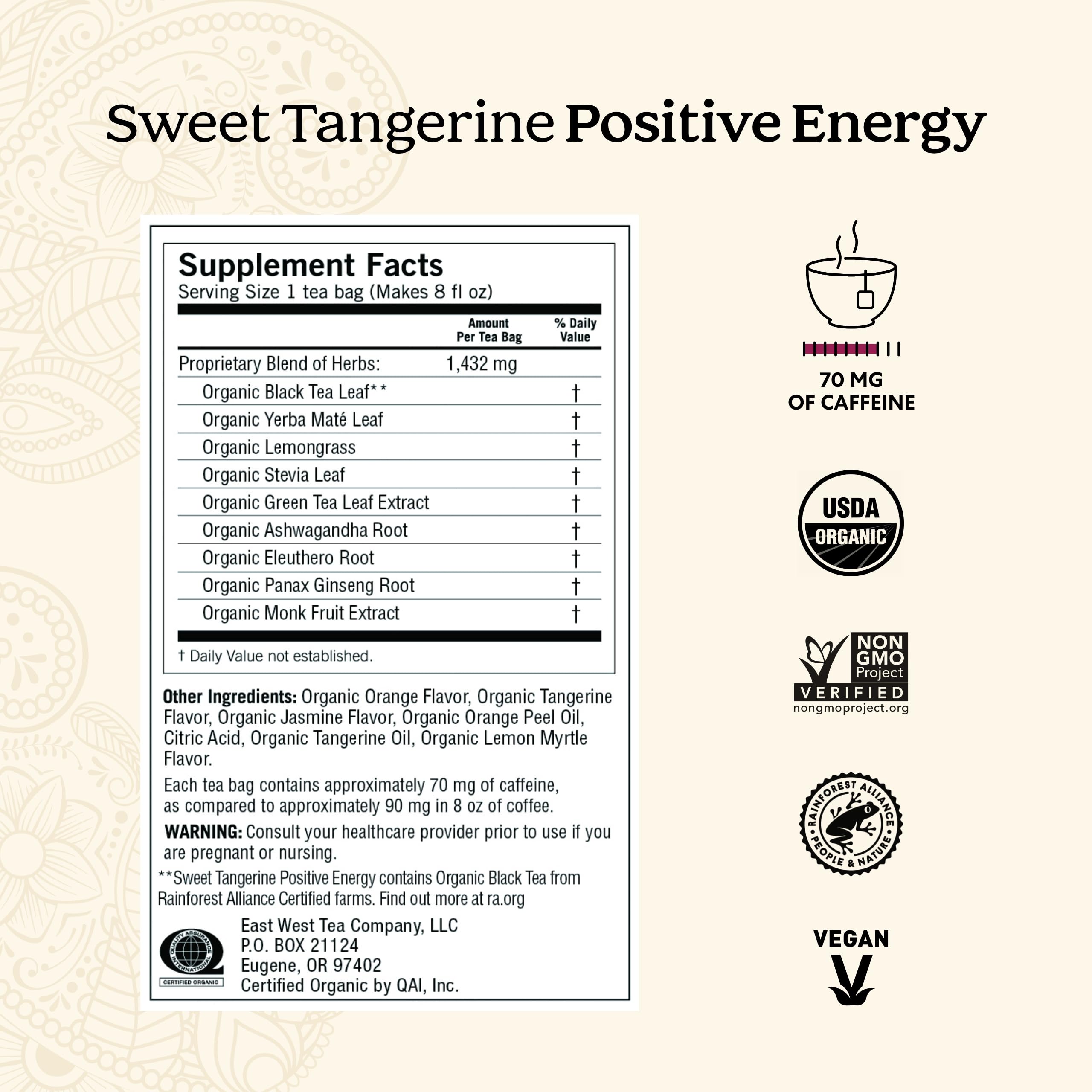 Yogi Tea - Energy Tea Variety Pack Sampler (3 Pack) - Sweet Tangerine Positive Energy, Raspberry Passion Perfect Energy, and Vanilla Spice Perfect Energy - Contains Caffeine - 48 Tea Bags