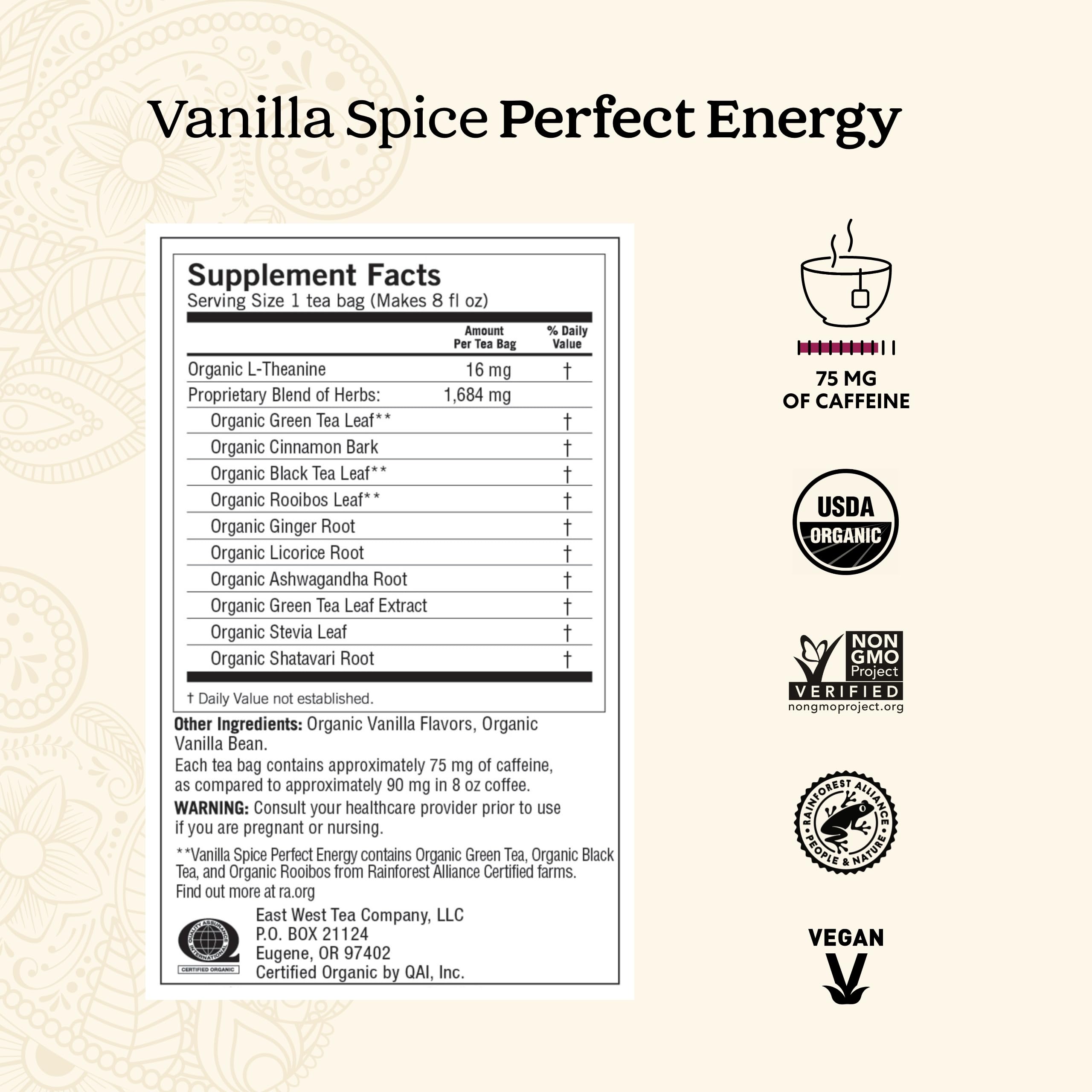 Yogi Tea - Energy Tea Variety Pack Sampler (3 Pack) - Sweet Tangerine Positive Energy, Raspberry Passion Perfect Energy, and Vanilla Spice Perfect Energy - Contains Caffeine - 48 Tea Bags