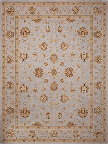 Nourison Heritage Hall Light Blue Rectangle Area Rug, 2-Feet 6-Inches by 4-Feet 2-Inches (2'6" x 4'2")