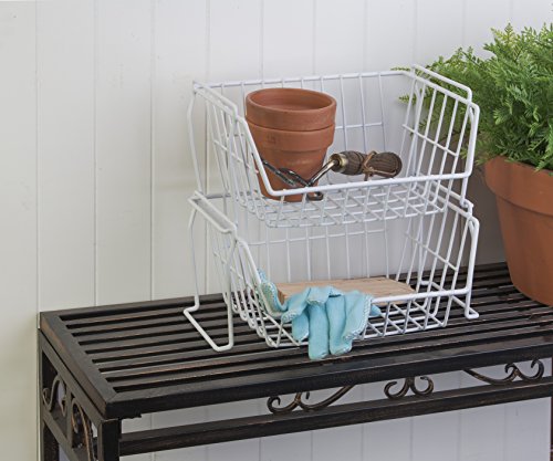 Grayline 40630, Small Stack Basket, White
