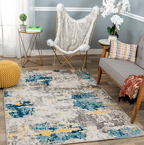 Rugshop Sky Collection Transitional Abstract Area Rug 7'10" x 10' Cream