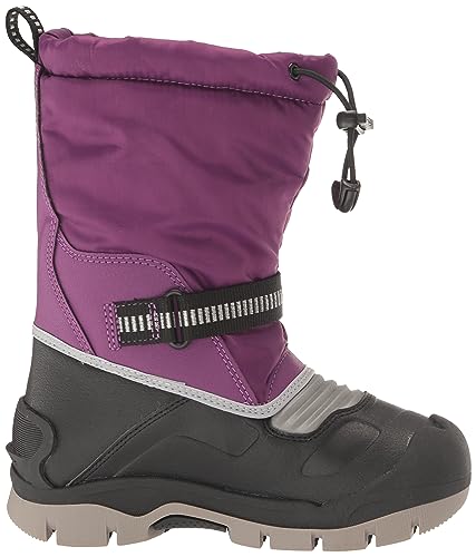 KEEN Snow Troll Insulated Waterproof Pull On Winter Boots, Charisma/Silver, 3 US Unisex Big Kid