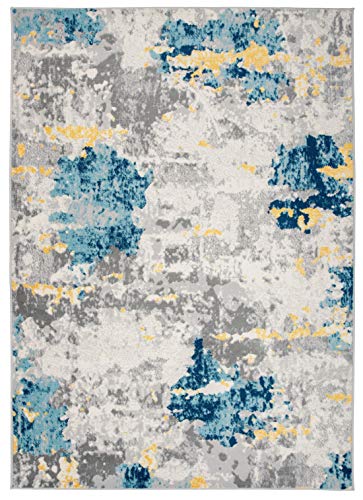 Rugshop Sky Collection Transitional Abstract Area Rug 7'10" x 10' Cream