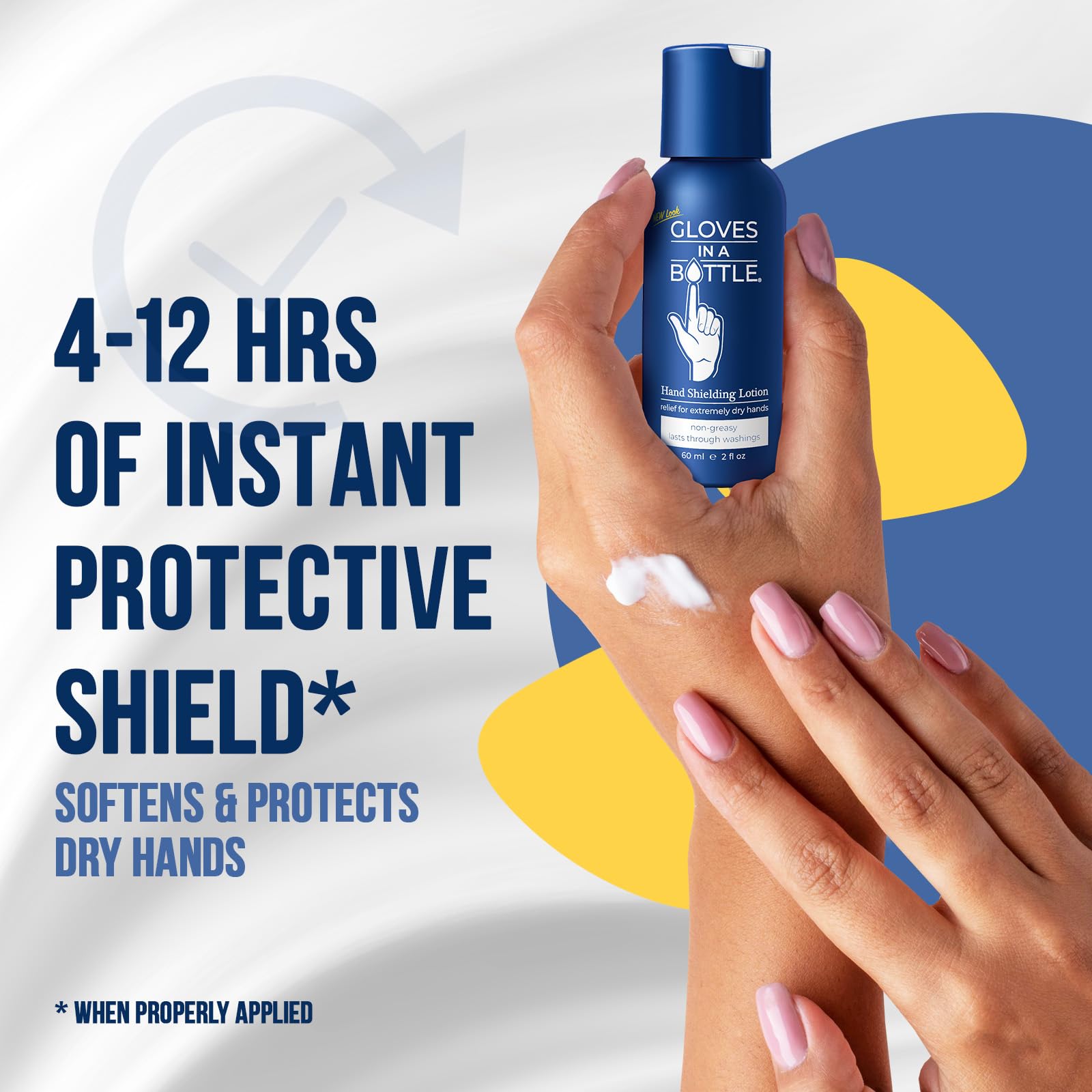 Gloves in a Bottle Shielding Lotion for Dry Itchy Skin 2 ounce, Pack of 3