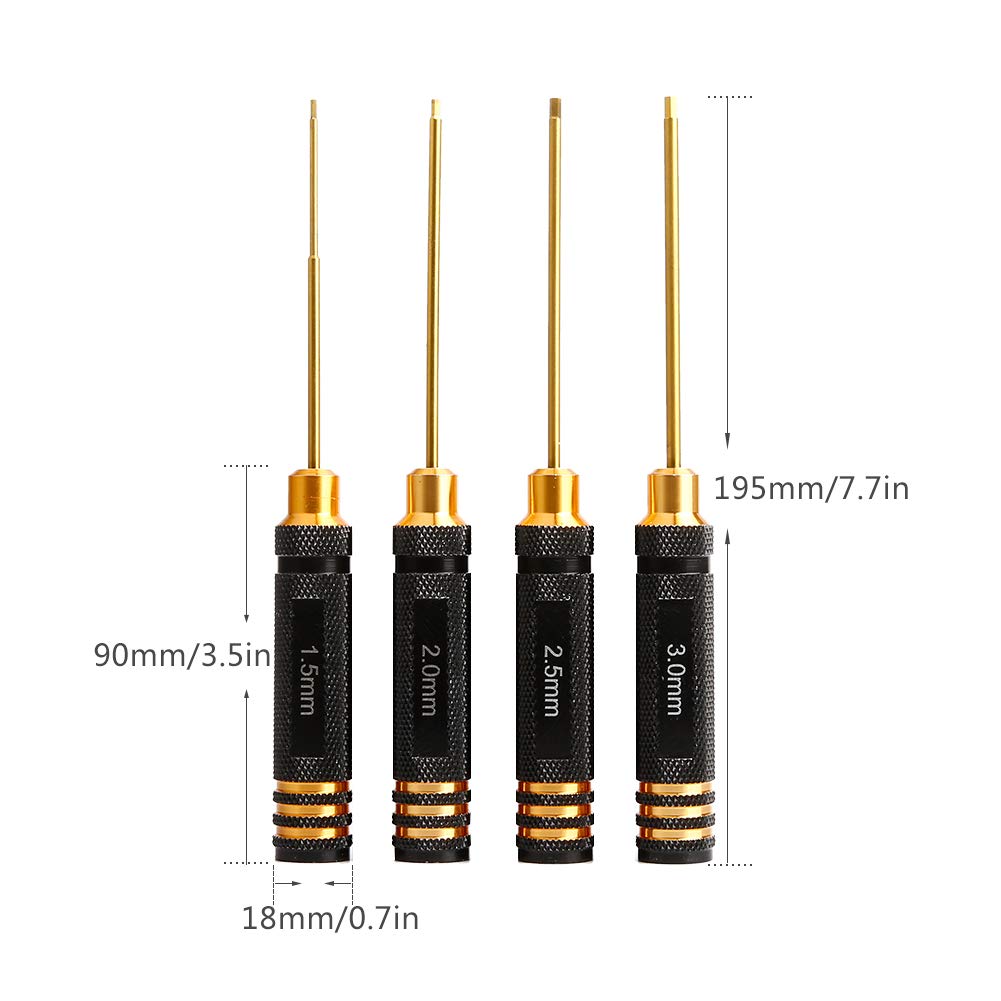 Racingirl NIDICI Titanium Hexagon Screwdriver Wrench Tool for Multi-Axis FPV Racing Drone RC Quadcopter Car Modeling Robot