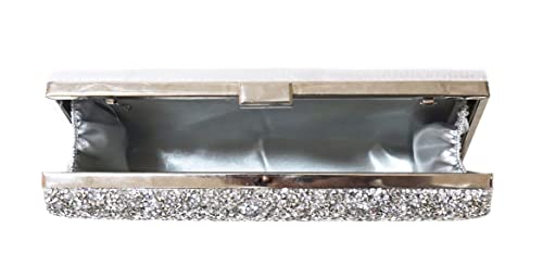 Covelin Women's Handbag Envelope Rhinestone Evening Clutch Bag Hot Silver