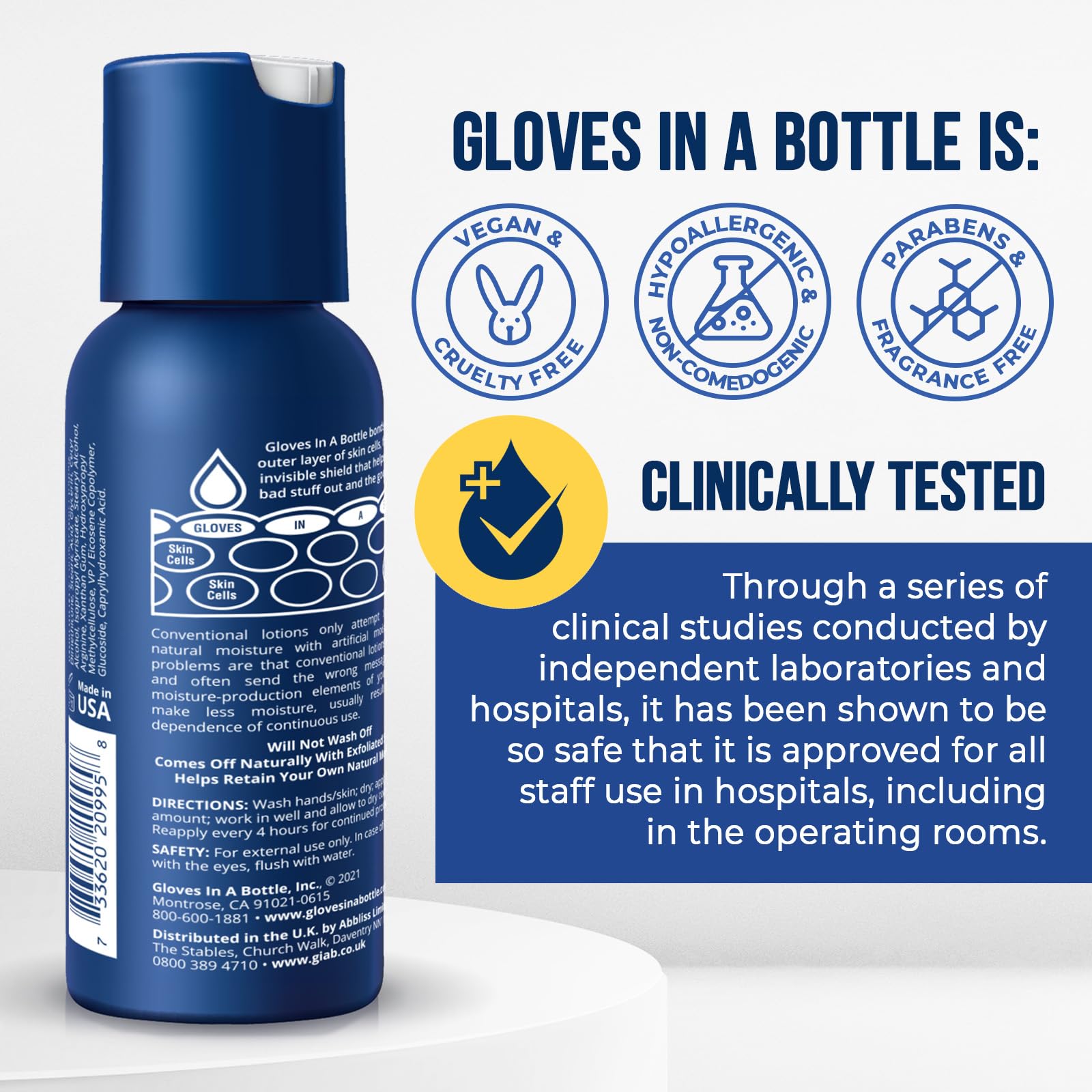 Gloves in a Bottle Shielding Lotion for Dry Itchy Skin 2 ounce, Pack of 3