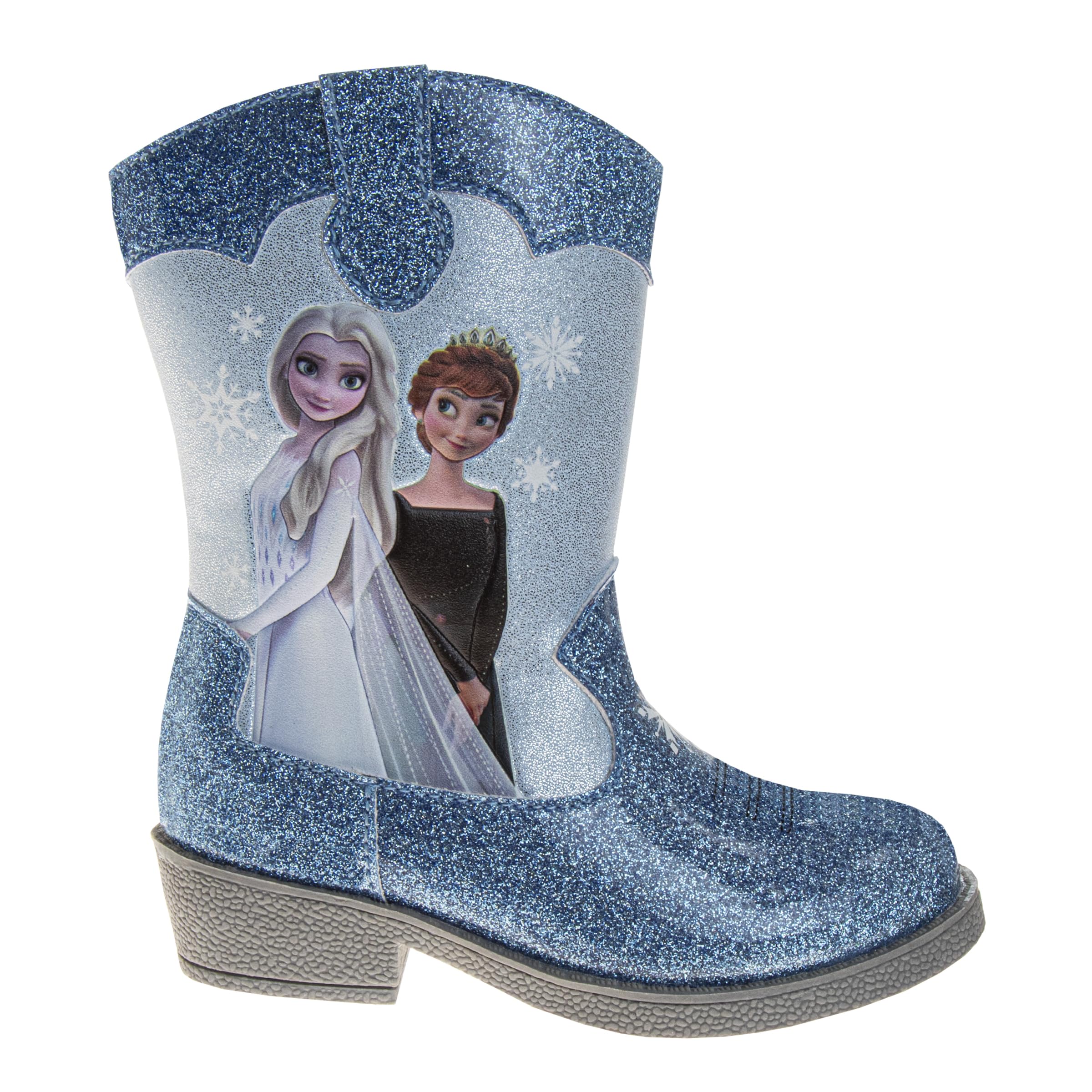Disney Frozen Cowgirl Western Boots - Elsa and Anna cowboy boot - Blue (size 8 Toddler)