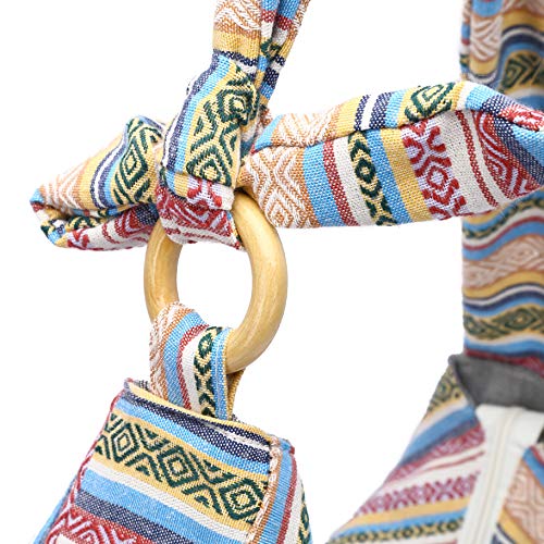 Women large Hippie Crossbody Bag cloth Hobo Sling Bag Cotton Bohemian Hand Bags (off-white)