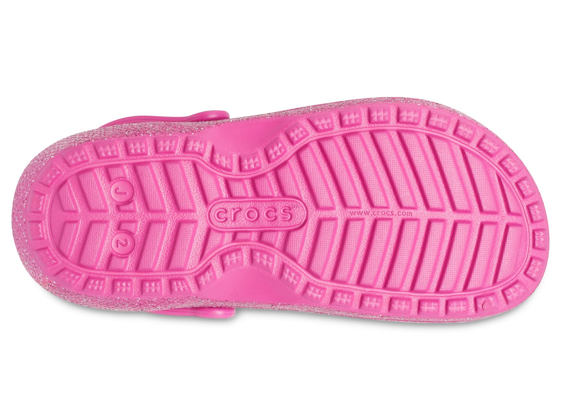 Crocs Classic Glitter Lined Clogs | Kids' Slippers, Fuchsia Fun/Multi, 6 US Unisex Toddler