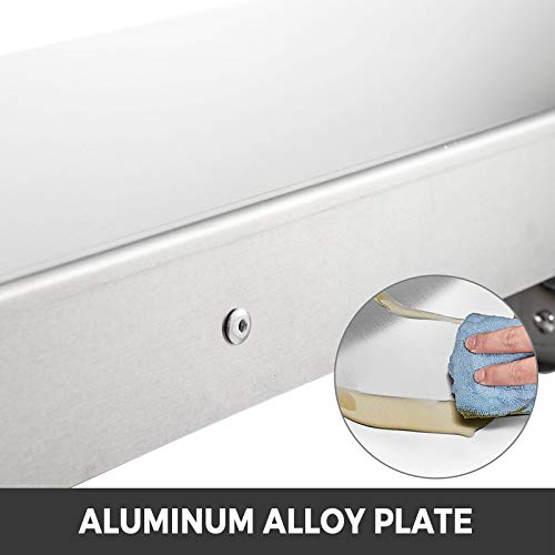 Happybuy Concession Shelf 48L x 12W Inch Stainless Steel Drop Down Folding Serving Food Shelf Stand Serving for Concession Trailer Serving Window