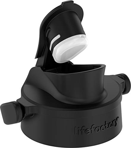 Lifefactory 22-Ounce Glass Water Bottle with Active Flip Cap and Protective Silicone Sleeve, Plum