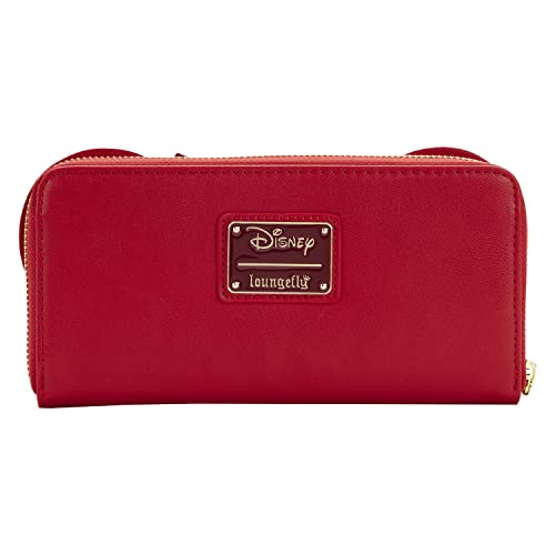 Loungefly Disney Minnie Mouse Red Faux Leather Wallet with Embellished Ears and Bow