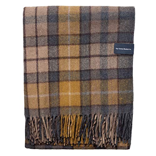 The Tartan Blanket Co. Recycled Wool Blanket Buchanan Natural Tartan (59" x 75")
