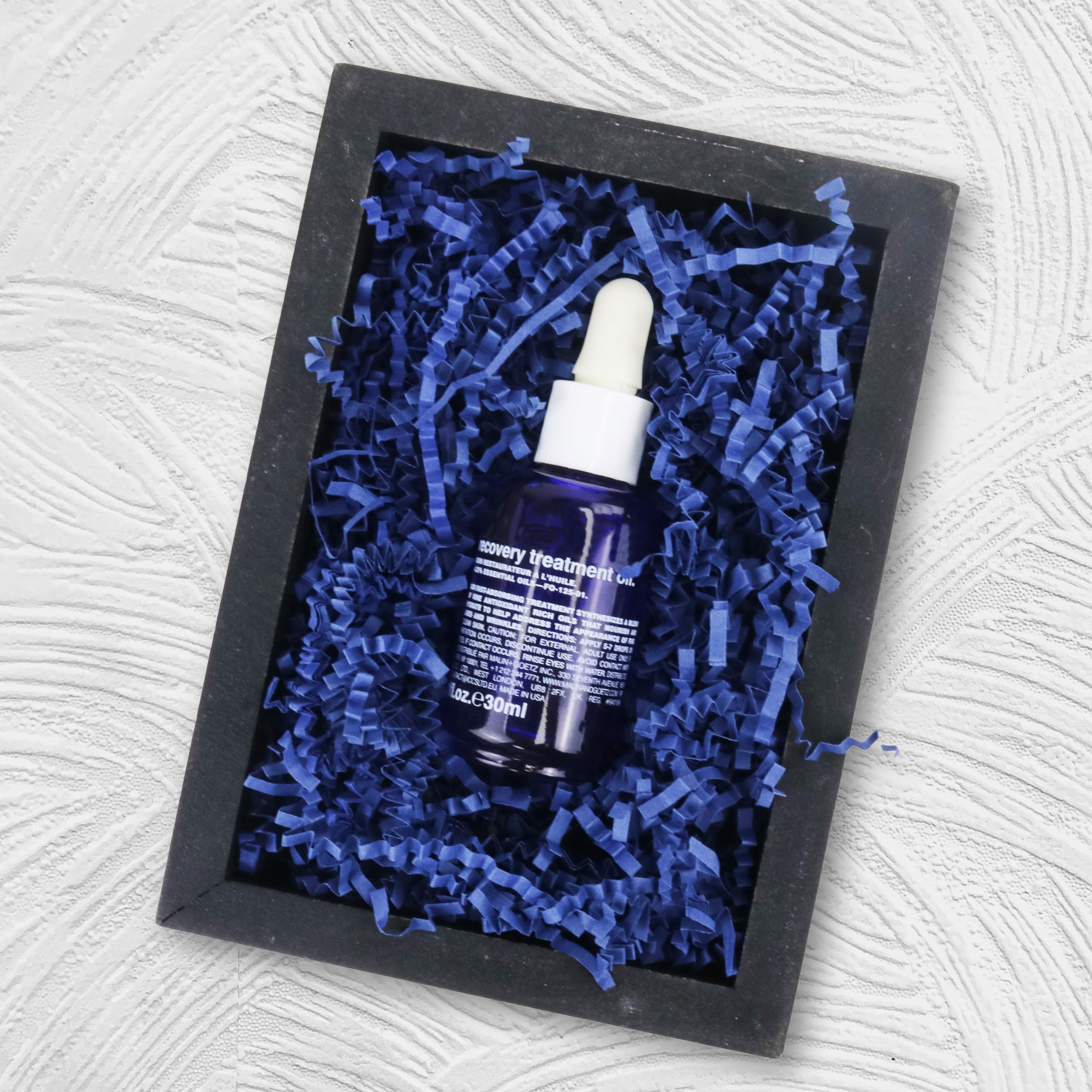 MagicWater Supply Crinkle Cut Paper Shred Filler (2 LB) for Gift Wrapping & Basket Filling - Navy Blue