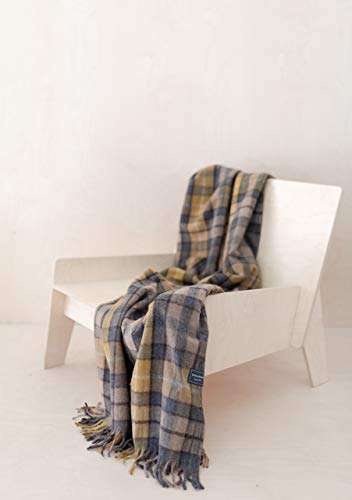 The Tartan Blanket Co. Recycled Wool Blanket Buchanan Natural Tartan (59" x 75")
