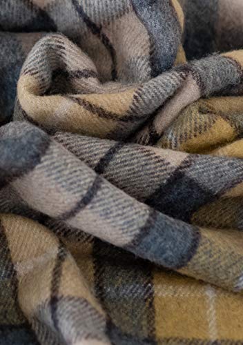 The Tartan Blanket Co. Recycled Wool Blanket Buchanan Natural Tartan (59" x 75")