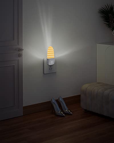 Womenfocus Night Light, Geometric Honeycomb Hexagon Yellow Night Light for Kids, Night Lights for Bedroom Decor Bathroom Decor, Night Lights Plug Into Wall, LED Light Energy Efficient Wall Lights