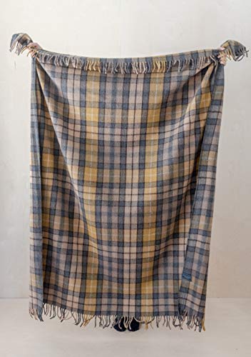 The Tartan Blanket Co. Recycled Wool Blanket Buchanan Natural Tartan (59" x 75")