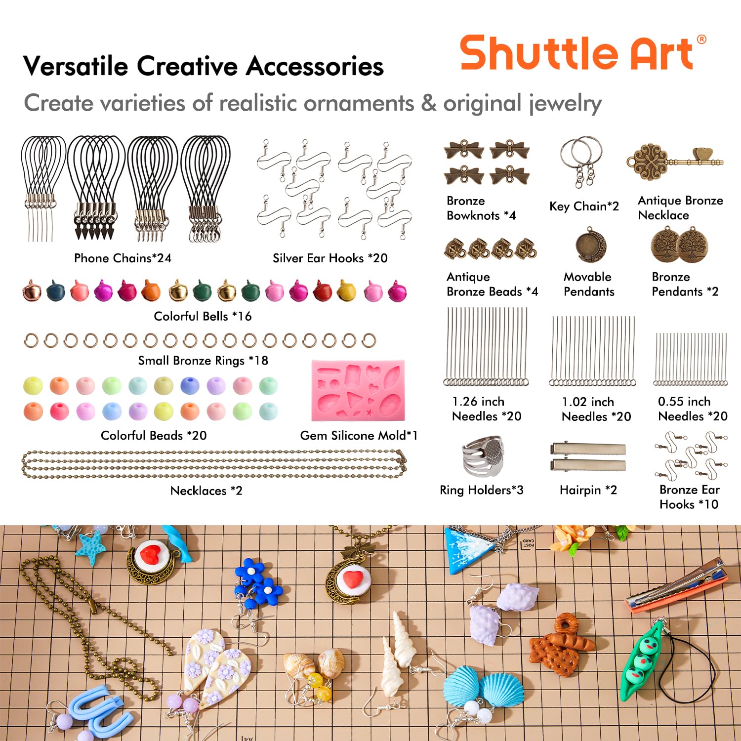 Polymer Clay, Shuttle Art 82 Colors Oven Bake Modeling Clay, Creative Clay Kit with 19 Clay Tools and 16 Kinds of Accessories, Non-Toxic, Non-Sticky, Ideal DIY Art Craft Clay Gift for Kids Adults