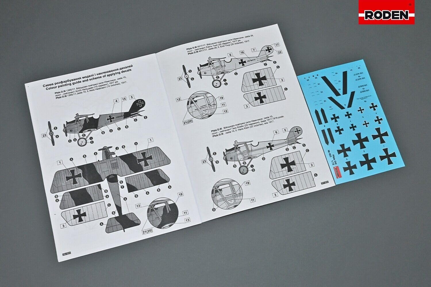 Roden Pfalz D.III German Biplane Fighter Model Kit