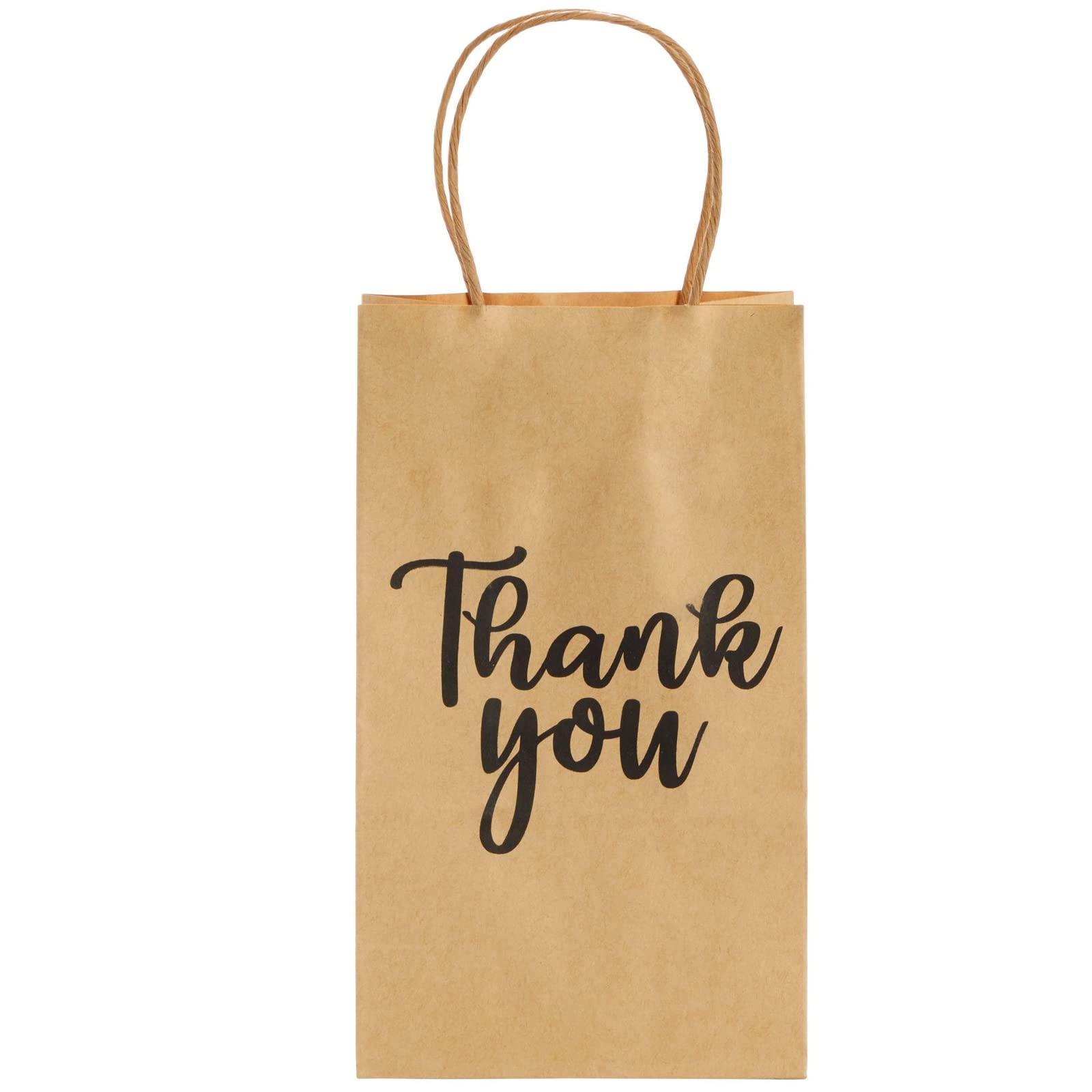 Sparkle and Bash Thank You Party Favor Kraft Bags (9 x 5.3 x 3.15 in, 100 Pack)