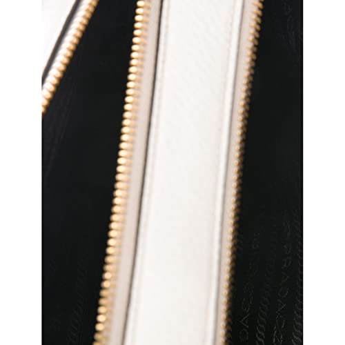 Prada Women's White Vitello Phenix Leather Crossbody HandBag 1BH079