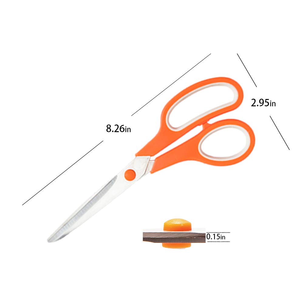 Multipurpose Scissors ,Stainless Steel Comfort Grip Handles,Sturdy Sharp Scissors for Office Home School Sewing Fabric Craft Supplies,Pack of 5,Right/Left Handed