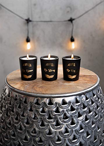 Scented Candle Gift Set with Natural Soy Wax & Aromatherapy Oils (Vanilla, Eucalyptus, Lavender). Packaged in Luxe Gift Box, Gifts for Women, Birthdays, Home Decor & All Occasions