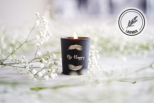 Scented Candle Gift Set with Natural Soy Wax & Aromatherapy Oils (Vanilla, Eucalyptus, Lavender). Packaged in Luxe Gift Box, Gifts for Women, Birthdays, Home Decor & All Occasions