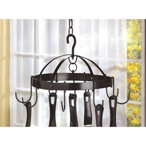 Gifts & Decor 57070366 Small Hanging COOKWARE Holder, Black