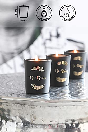 Scented Candle Gift Set with Natural Soy Wax & Aromatherapy Oils (Vanilla, Eucalyptus, Lavender). Packaged in Luxe Gift Box, Gifts for Women, Birthdays, Home Decor & All Occasions