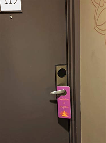 Meditation Door Sign | Do Not Disturb Sign Meditation in Progress | Meditation Gift for Home or Office