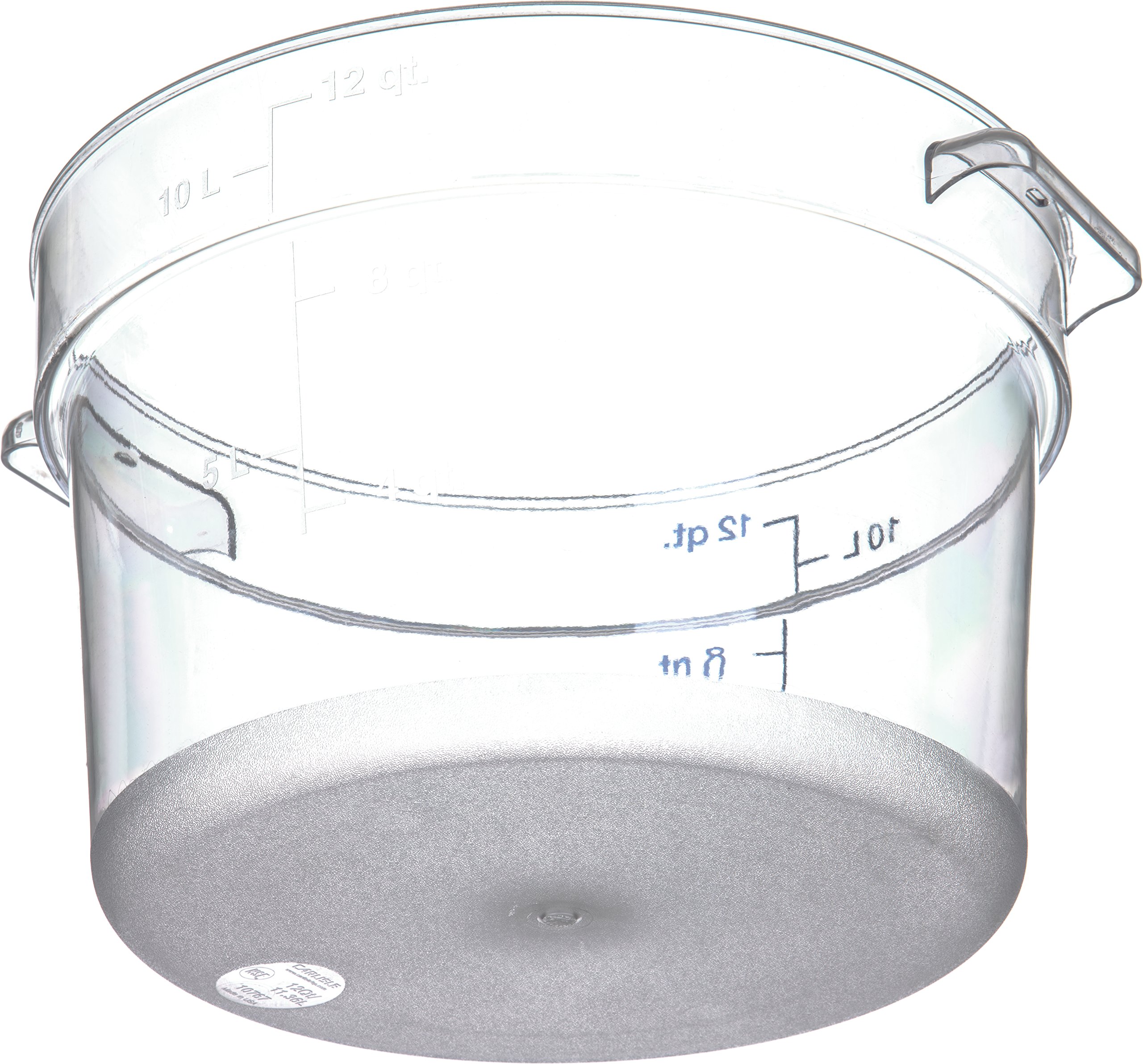 CFS 1076707 StorPlus Polycarbonate Round Food Storage Container, 12 Quart, Clear