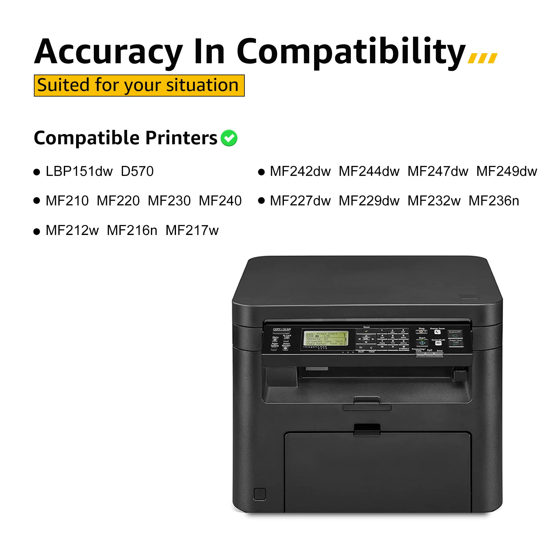 CMYBabee Compatible for Canon 137 Black Toner Cartridge Replacement for CRG137 MF236n D570 LBP151dw MF247dw MF249dw MF232w MF242dw MF244dw MF216n MF227dw MF212w ImageClass Printer Ink (Black, 4-Pack)
