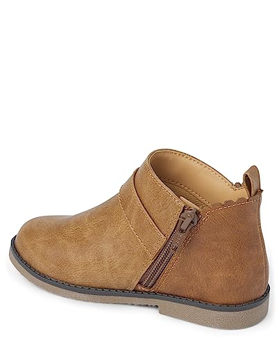 Gymboree,and Toddler Faux Leather Booties Ankle Boot,Tan,10 Toddler