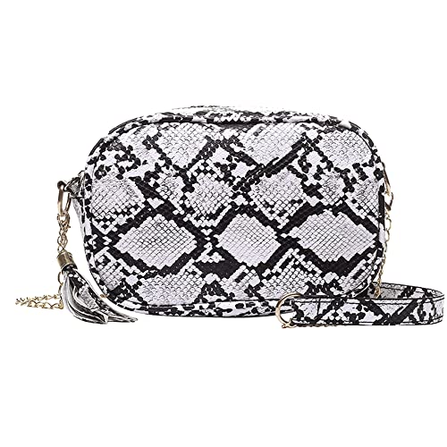 Sherry Women Snakeskin Pattern Crossbody Shoulder Bag Fashion PU Leather Handbag
