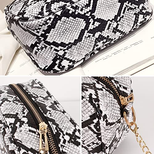 Sherry Women Snakeskin Pattern Crossbody Shoulder Bag Fashion PU Leather Handbag