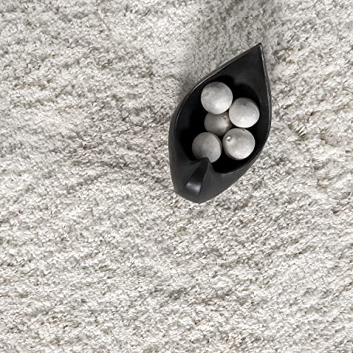 nuLOOM Marleen Contemporary Shag Area Rug, 8' Square, White