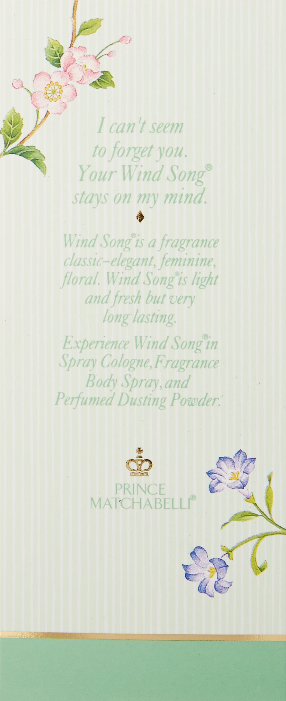 Wind Song By Prince Matchabelli For Women. Cologne Spray Natural 2.6 Ounces
